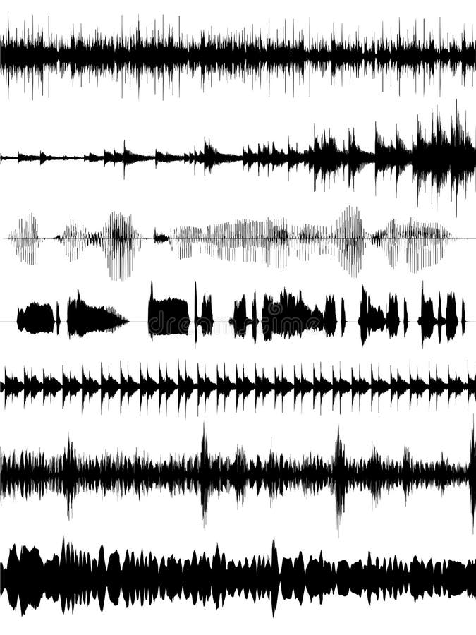 Sound Wave Forms stock vector. Illustration of background - 34480575