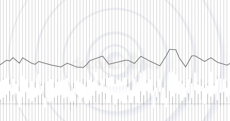 Sound Wave and Frequency Lines Image Over Concentric Circles Background ...