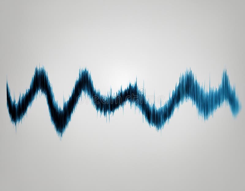 Sound Wave Graphic Against Plain Background Stock Illustration ...