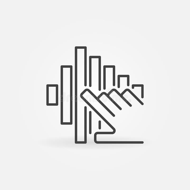 Sound Wave with Hand Line Icon. Vector Sound Design Sign Stock Vector ...