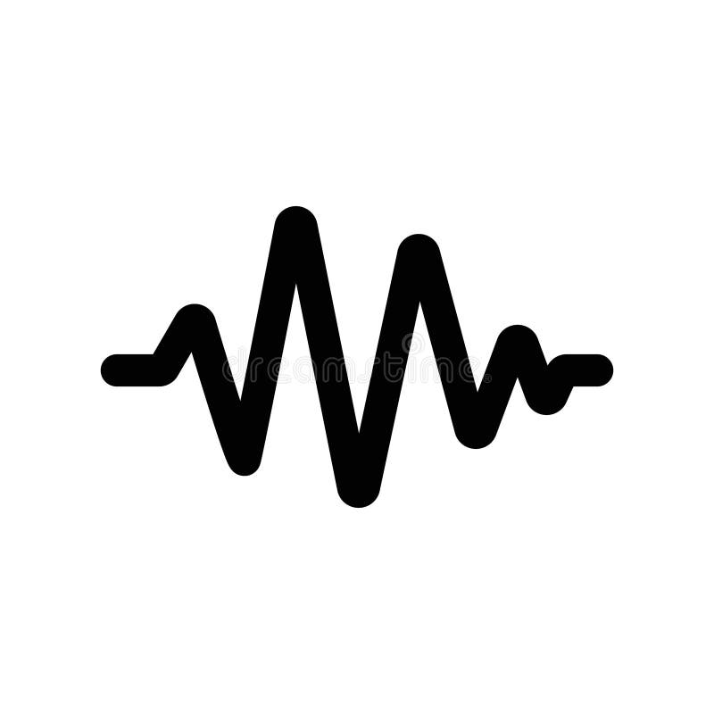 Sound Wave Icon Design in Filled and Outlined Style Stock Vector - Illustration of hearing ...