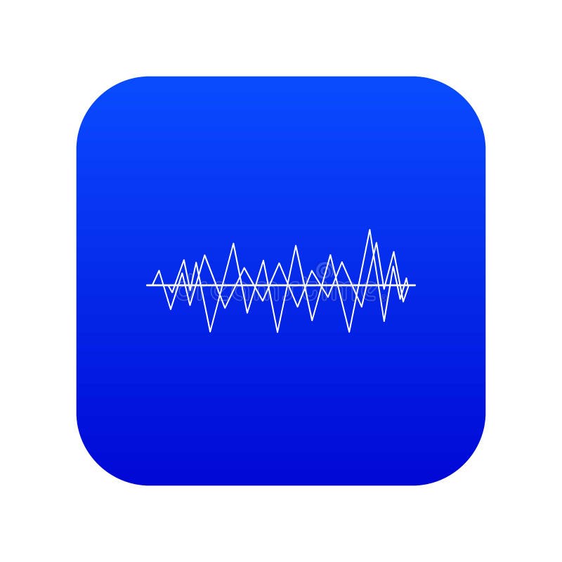 Sound Wave Icon Digital Blue Stock Vector - Illustration of disco, line ...