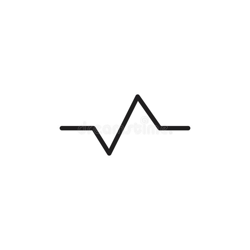 Sound Wave Icon Flat Line Illustration Stock Illustration ...