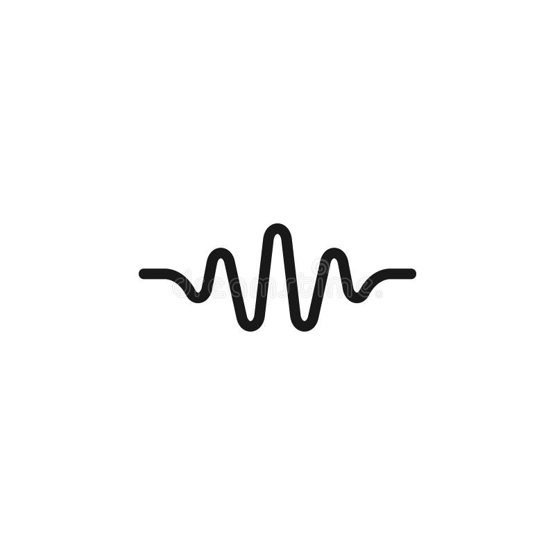 Sound Wave Icon Flat Vector Illustration Stock Vector - Illustration of ...