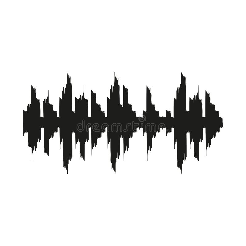 Sound Wave Icon. Line Drawing. Vector Illustration Stock Vector ...