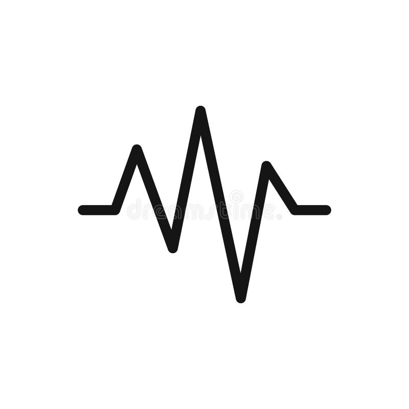 Sound Wave Icon Linear Vector Graphics Sign Stock Vector - Illustration ...