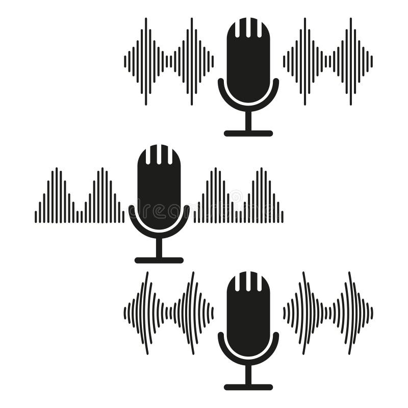 Sound Wave Icon. Music Symbol. Microphone Sound Wave. Vector ...