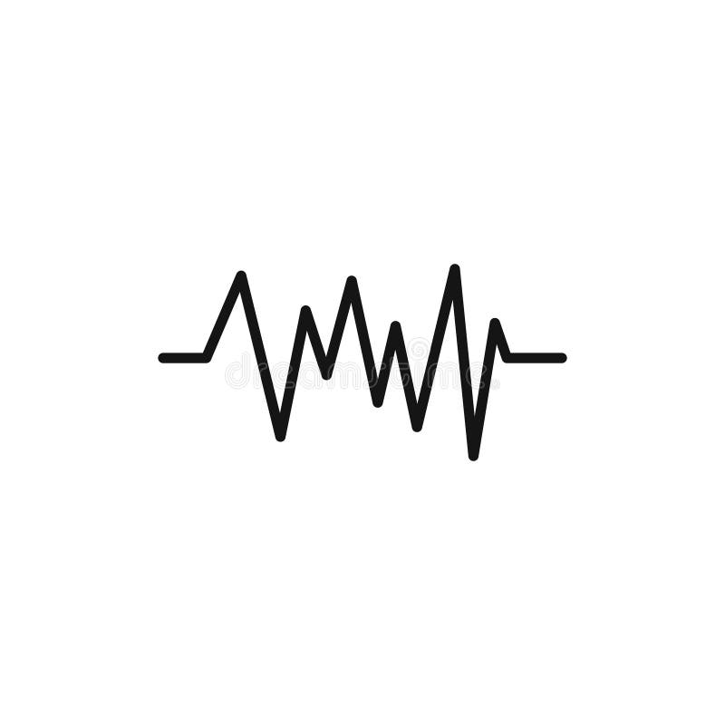 Sound Wave Icon Thin Line Art Isolated Stock Vector - Illustration of ...