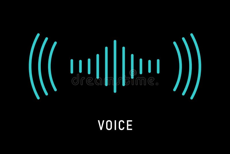 Sound Wave Icon Voice Recognition in Virtual Assistant, Speech Sign ...