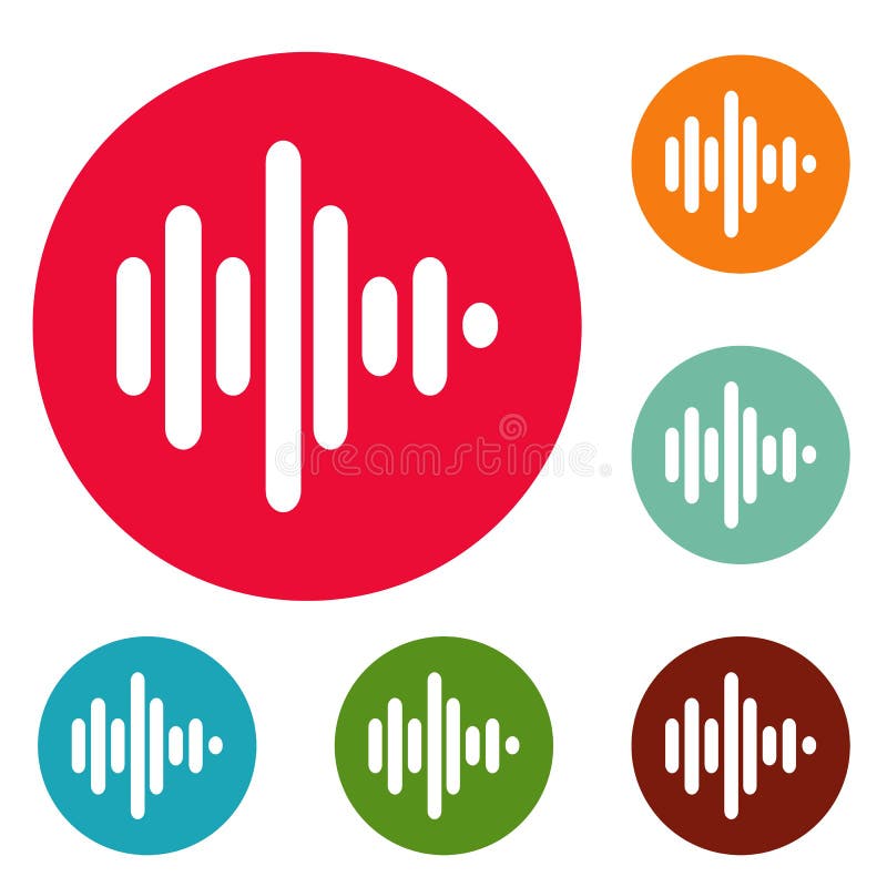 Sound Wave Icons Circle Set Stock Illustration - Illustration of dance ... Sound Wave Icons Circle Set Stock Illustration - Illustration of dance ...