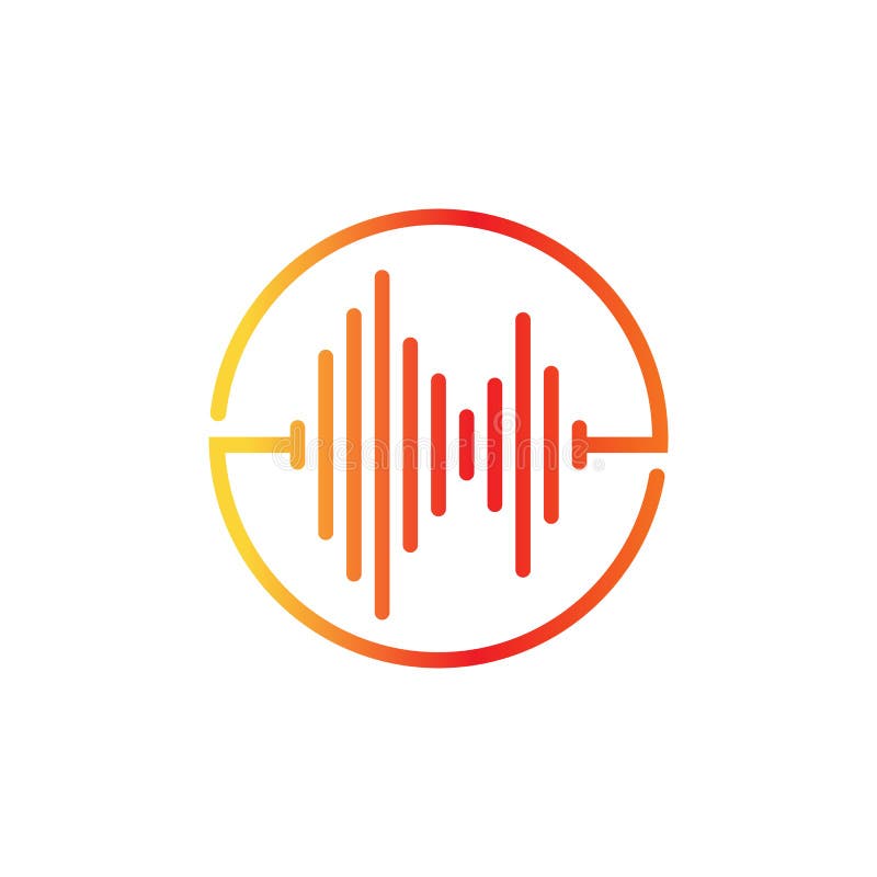 Sound Wave Ilustration Logo Vector Icon Stock Vector - Illustration of ...