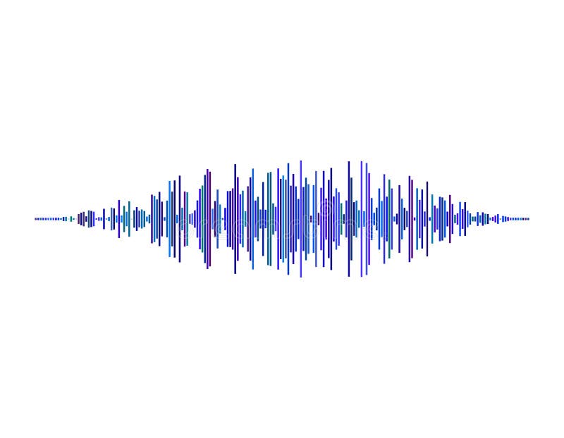 Sound Wave. Isolated on White Background.Vector Illustration. Stock ...