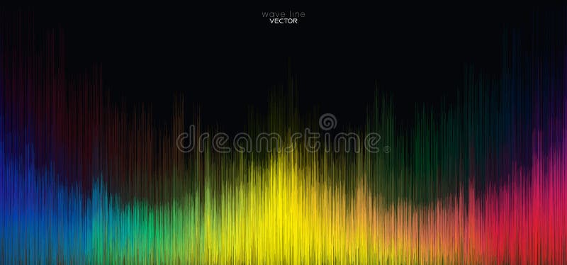 Sound Wave Abstract Multicolor Vector Design Stock Vector ...