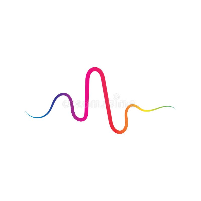 Sound Wave Line Logo Template Vector. Stock Vector - Illustration of ...