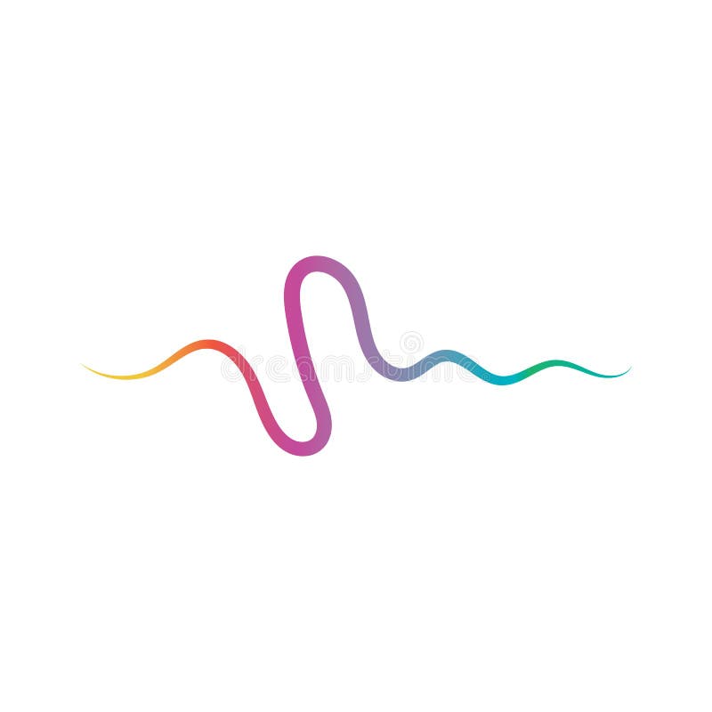 Sound Wave Line Logo Template Vector. Stock Vector - Illustration of ...