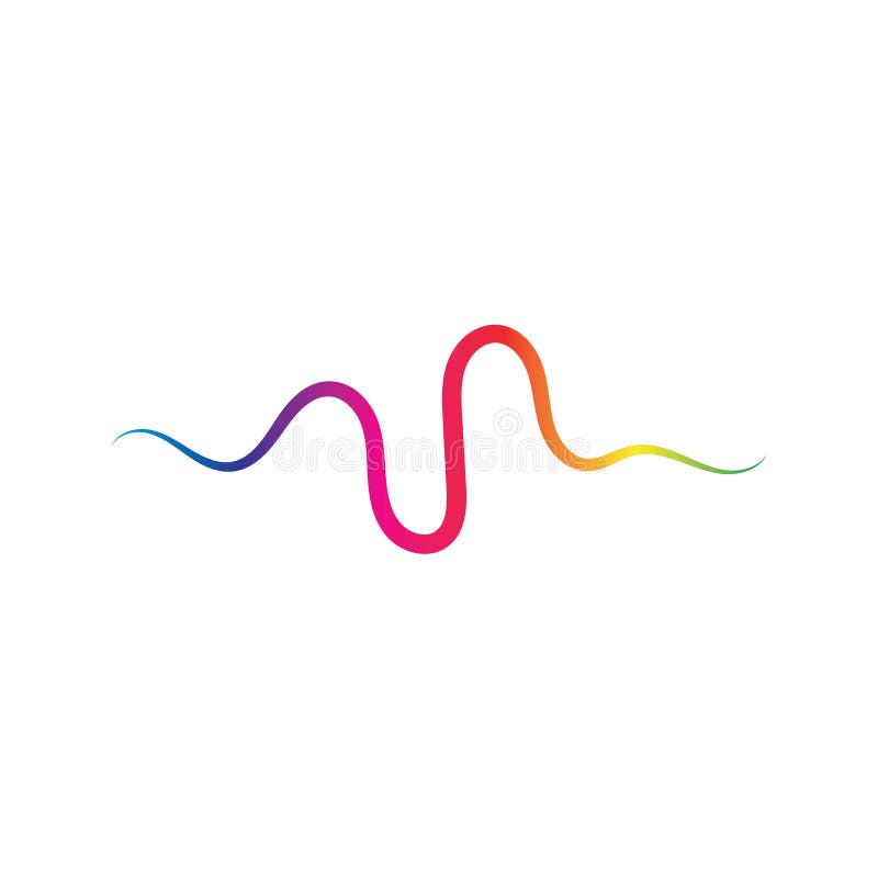 Sound Wave Line Logo Template Vector. Stock Vector - Illustration of ...
