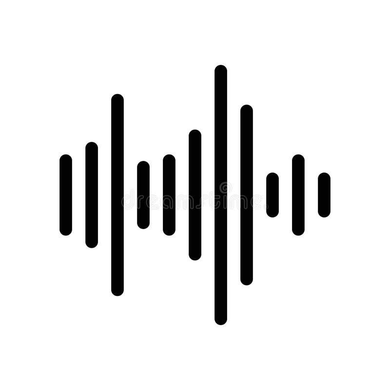 Sound Wave Linear Logo Mark in Black and White Stock Vector ...