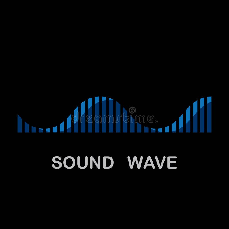 Sound wave logo background stock vector. Illustration of music - 255338490