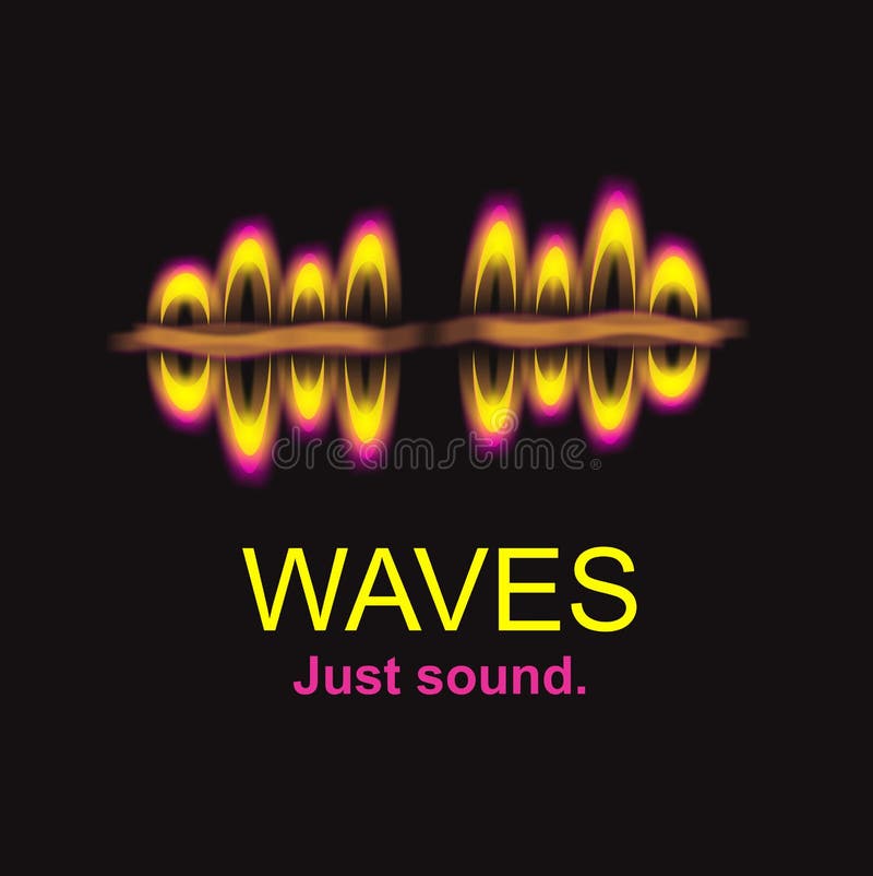 Sound Wave Logo Illustration Hand Drawn Stock Illustration ...
