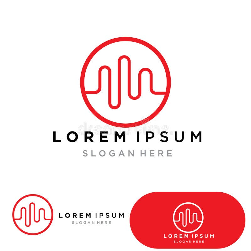 Sound Wave Logo and Symbol Vector Stock Vector - Illustration of ...