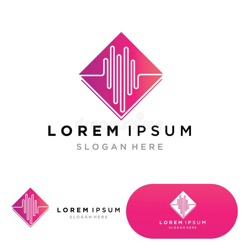 Sound Wave Logo and Symbol Vector Stock Vector - Illustration of ...