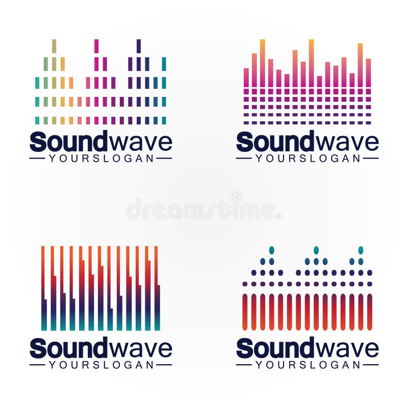 Sound Wave Logo and Symbol Vector Stock Vector - Illustration of ...