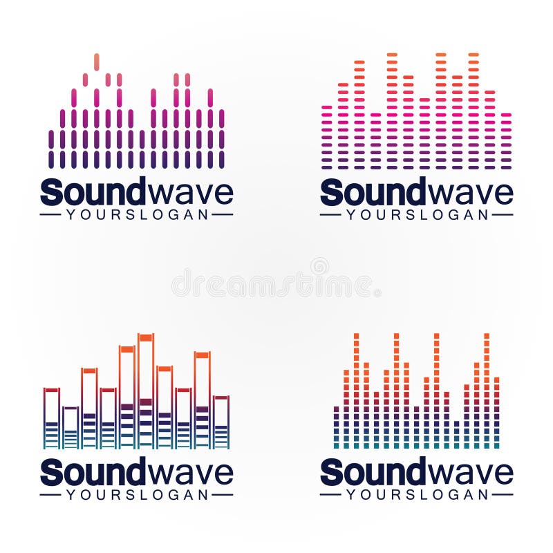 Sound Wave Logo and Symbol Vector Stock Vector - Illustration of sound ...