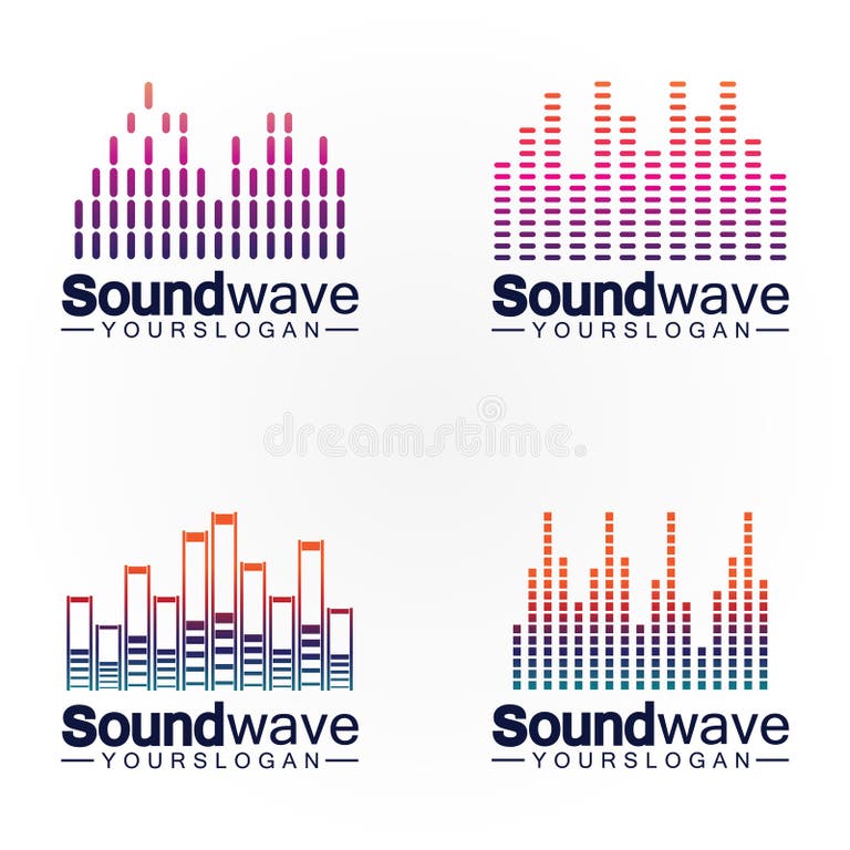 Sound Wave Logo and Symbol Vector Stock Vector - Illustration of sound ...