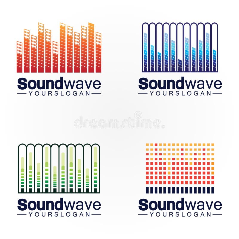 Sound Wave Logo and Symbol Vector Stock Vector - Illustration of wave ...