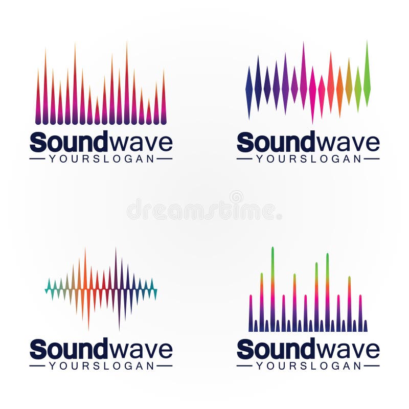 Sound Wave Logo and Symbol Vector Stock Vector - Illustration of ...