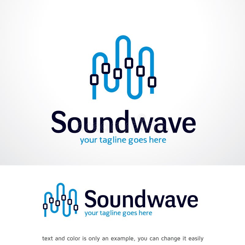 Sound Wave Logo Template Design Vector Stock Vector - Illustration of ...