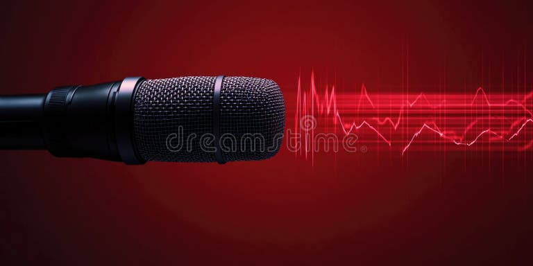 Sound Wave Microphone stock photo. Image of computer - 379745950