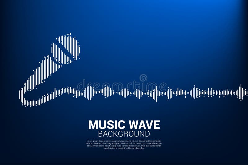 Sound Wave Microphone Icon Equalizer Background. Stock Illustration ...