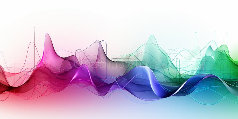 Sound Wave, Modern Purple-blue-green Gradient Stock Illustration ...