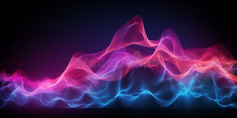 Sound Wave, Modern Purple-blue-green Gradient Stock Illustration ...