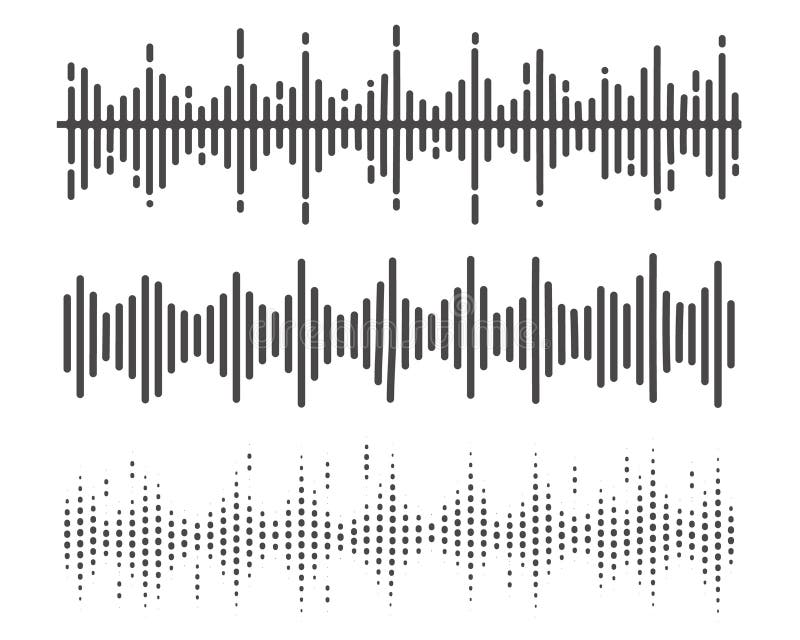 Sound Wave of Music Voice and Radio. Frequency Waveform Line. Abstract ...