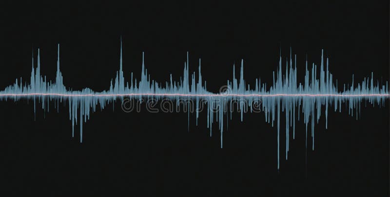 A Sound Wave Oscillating on a Black Background Stock Illustration ...