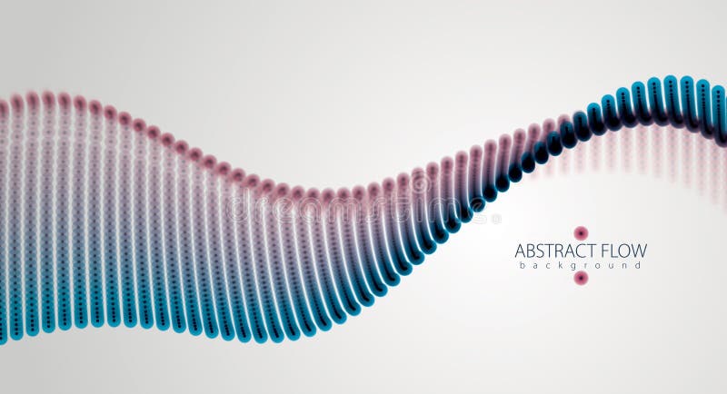 Sound Wave, Particles Flow, Effect in Motion. Blurred Bubbles Vector ...
