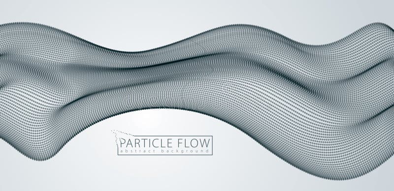 Sound Wave, Particles Flow, Effect in Motion. Blurred Dots Vector ...