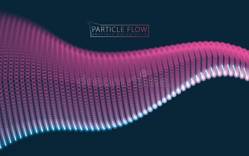 Sound Wave, Particles Flow, Effect in Motion. Blurred Lights Vector ...