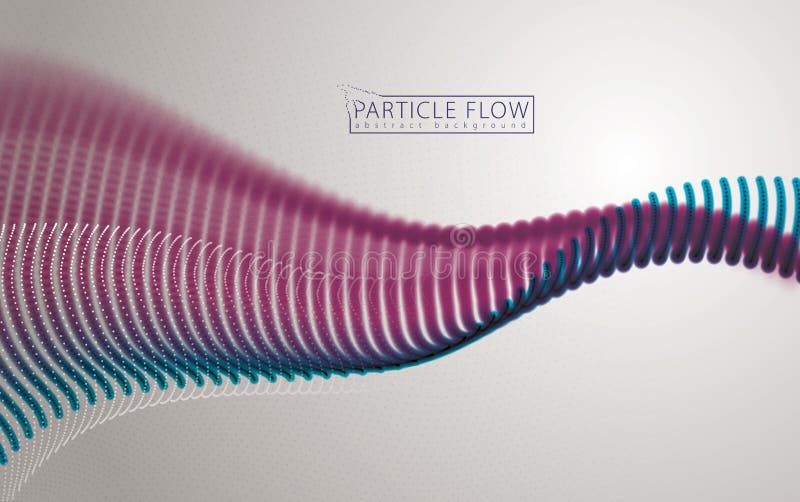 Sound Wave, Particles Flow, Effect in Motion. Blurred Lights Vector ...