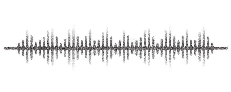 Sound Wave Pattern. Dotted Music Frequency. Halftone Grunge Border ...