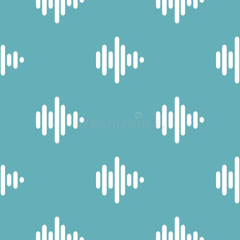 Sound Wave Pattern Seamless Blue Stock Vector - Illustration of ...