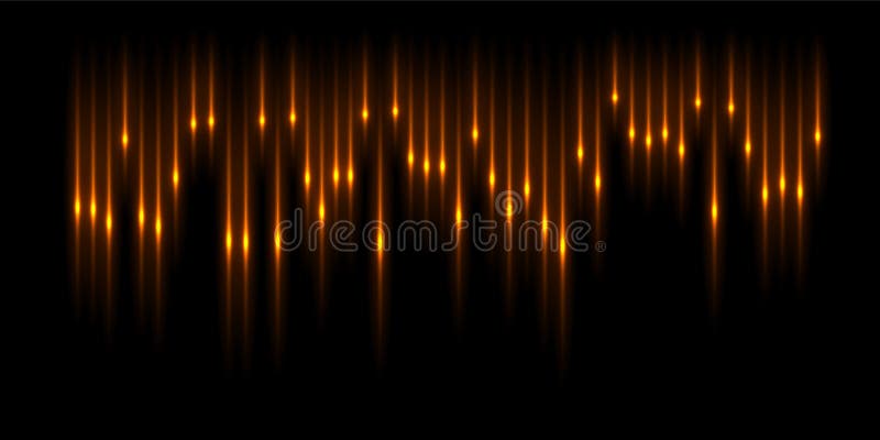 Sound Wave Pulse with Frequency Lines and Glow Light Effect Vector ...