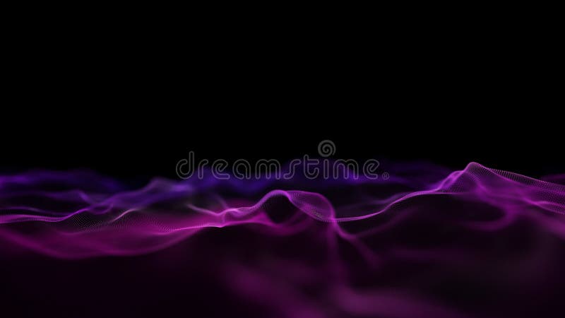 Sound Wave Purple Wave Abstract Technology Background. Purple ...