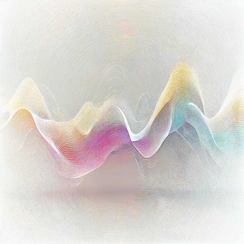 Sound wave soft Color stock illustration. Illustration of line - 266814767