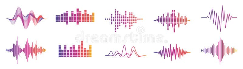 Sound Wave. Sound Wave Symbol Set. Vector Illustration. Stock ...