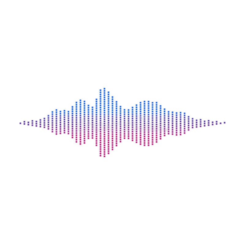 Sound of Wave Vector Icon.Cartoon Vector Icon Isolated on White ...