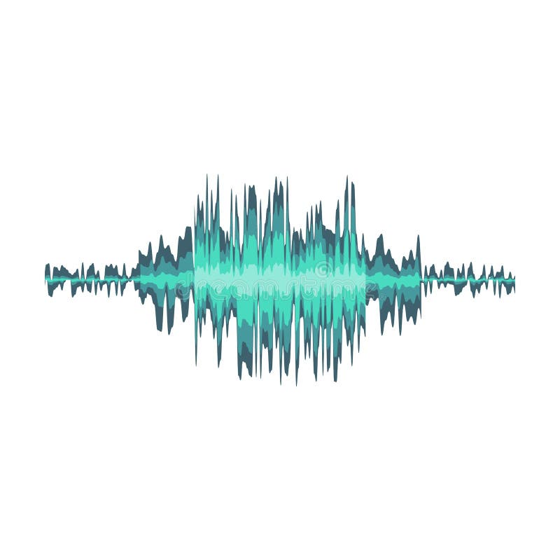 Sound of Wave Vector Icon.Cartoon Vector Icon Isolated on White ...