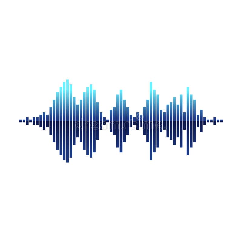Sound Wave Vector Cartoon Icon. Vector Illustration Sound Wave on White ...